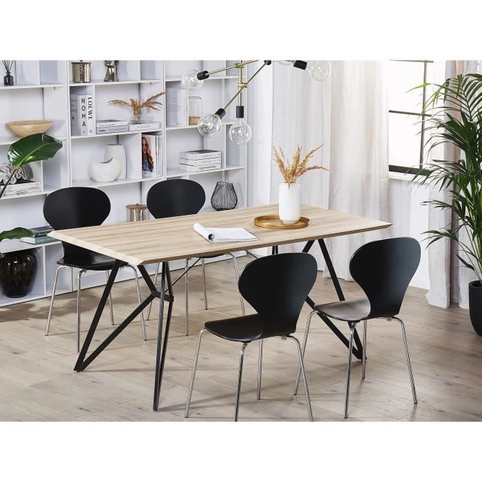 Table de salle à manger - BELIANI - BUSCOT - Gris - Rectangulaire - 6 personnes - Cdiscount Maison