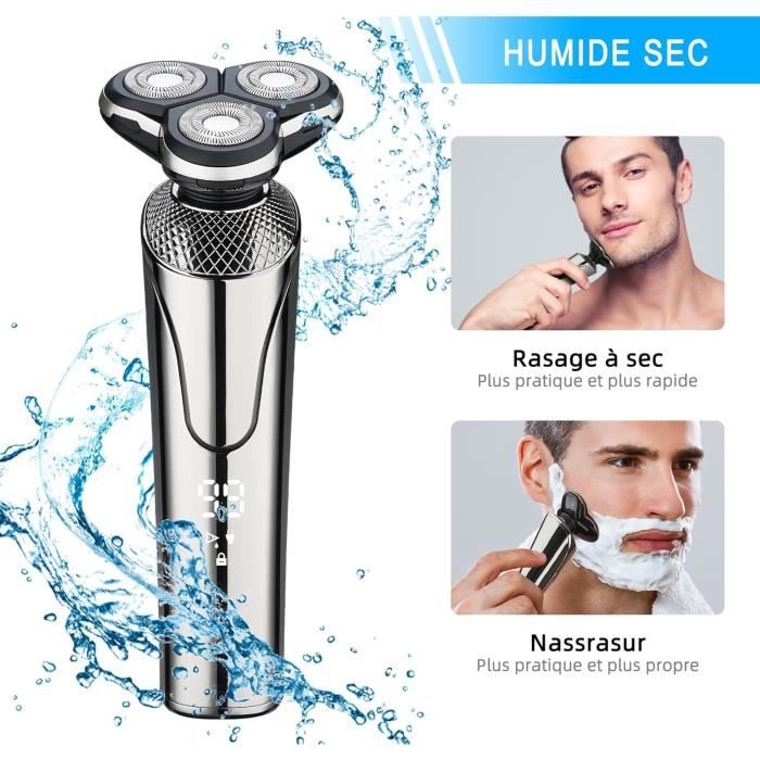 Ehskzjh 5 In 1 Rasoirs À Têtes Rotatives, Ipx7 Étanche Rasoirs ...