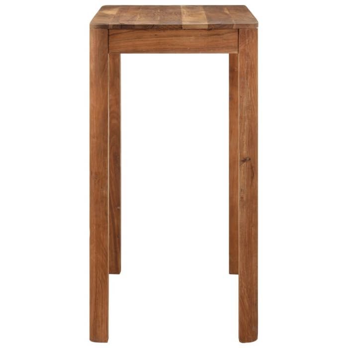 VidaXL Table de bar bois massif d'acacia et finition miel 110x55x106cm ...