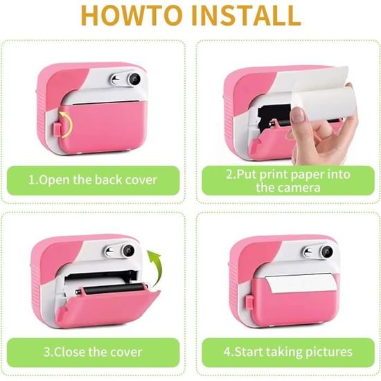 Papier thermique pour appareils photo instantanés pour enfants - 10 ...