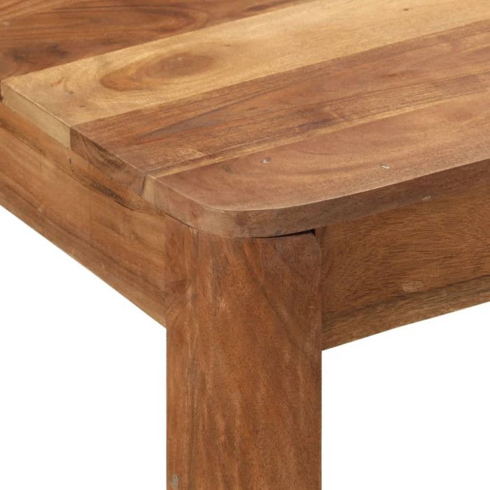 VidaXL Table de bar bois massif d'acacia et finition miel 110x55x106cm ...