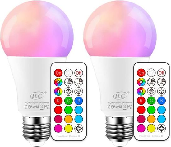 Ampoule LED Couleur Edison Changement de Couleur Ampoule 10W E27 ...