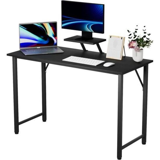 Bureau Gamer - Table de jeu avec Support d'écran étagère Noir ...