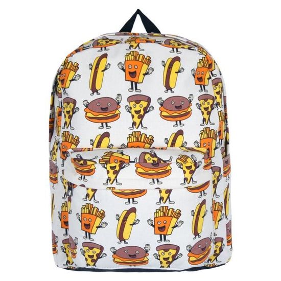 Un sac à dos en toile avec imprimé yummy fast food. - Cdiscount ...