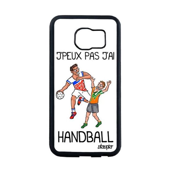 Coque S6 Edge silicone j'peux pas j'ai handball case humoristique ...