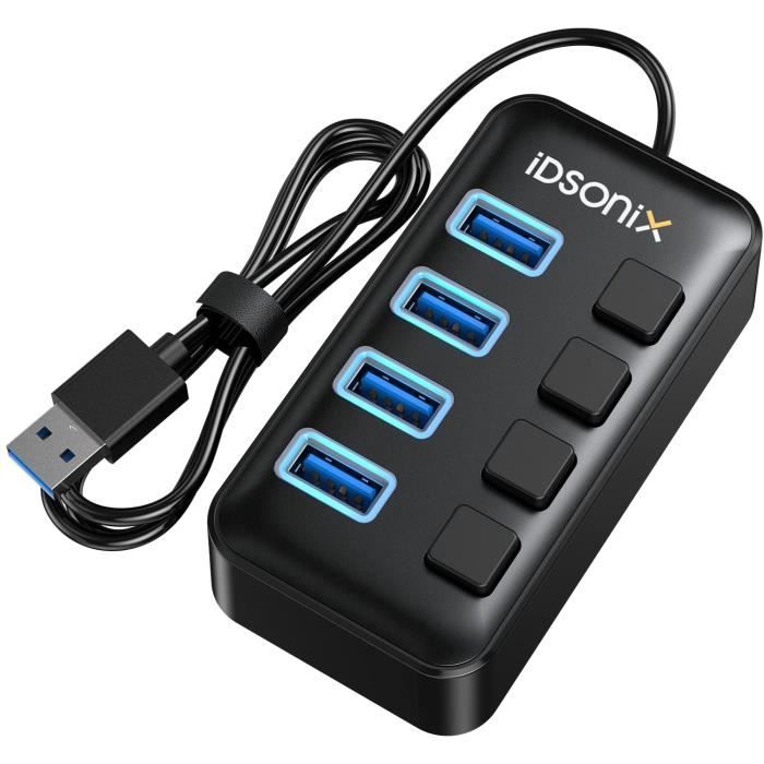 Idsonix hub usb 3.0, 4 ports usb avec 1 port dalimentation type-c 5v 2a ... Idsonix hub usb 3.0, 4 ports usb avec 1 port dalimentation type-c 5v 2a ...