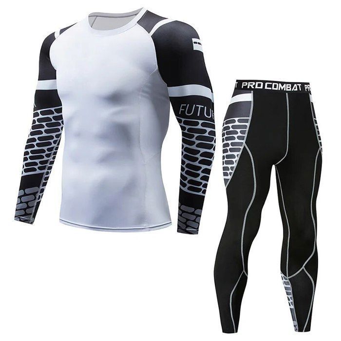 Ensembles de Compression pour hommes,transpiration,séchage rapide,longs ...