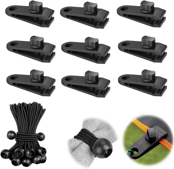 10 Sets Clip de Bâche, Tente Pince Bâche, Auvents Clip Auvents, Pince ...