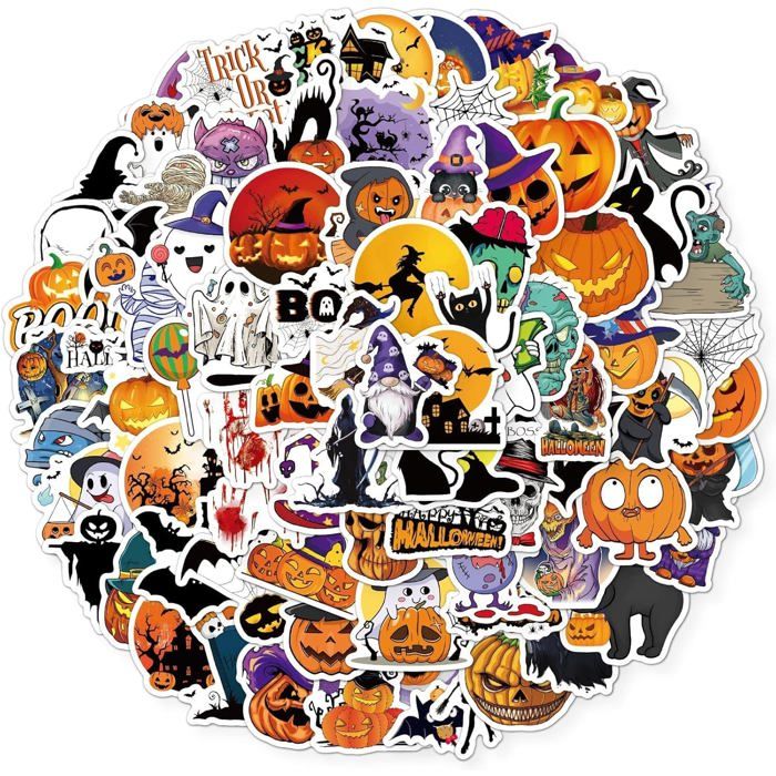 Halloween Stickers,200 x Halloween Stickers for Water Bottles,Aesthetic ...