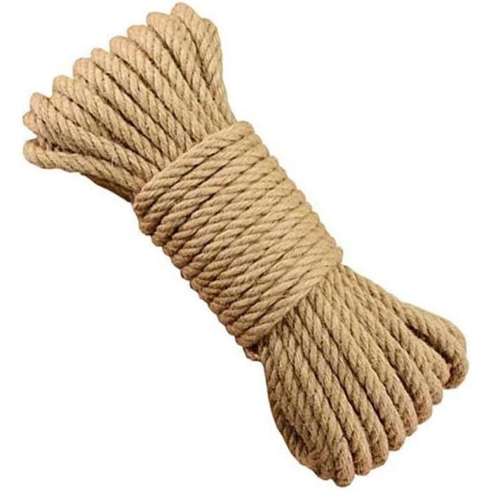 Corde En Jute Naturelle, Corde De Jute Solide Diamètre 16 Mm Twisted ...