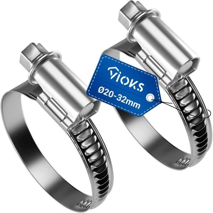 Collier De Serrage Métallique À Usage Universel X2 De Diamètre 20-32Mm ...