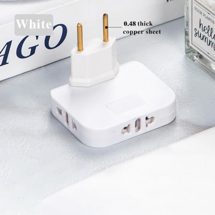 Mini convertisseur de prise rotatif sans fil mince,prise européenne ...