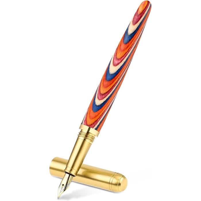 Stylo-Plume Vintage En Bois De Laiton, Pointe Fine De 0,5 Mm, Écriture ...