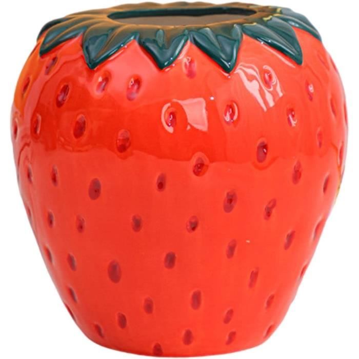Vase à Fleurs sous Forme de Fraise Art Moderne Pièce Photo Props ...