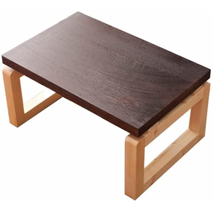 TABLE BASSE Petite Table Basse Pliante En Bois Massif Mat-eacute,riau ...