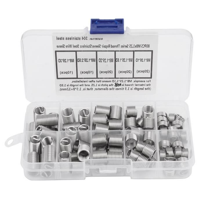 EJ.life Insert hélicoïdal Ensemble d'inserts filetés à vis hélicoïdale ...