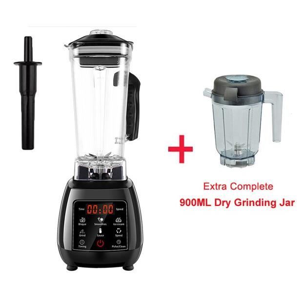 Mélangeur Numérique 3HP sans BPA 2L 2200W automatique Touchpad professionnel-BLACK Extra Dry Jar ...