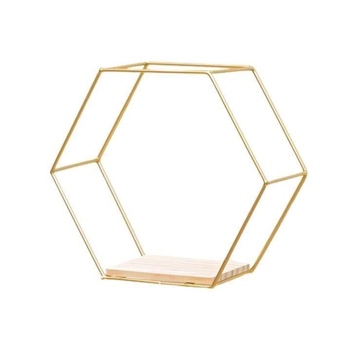 Hengxin-Support hexagonal en fer petit pot support d'étagère murale ...