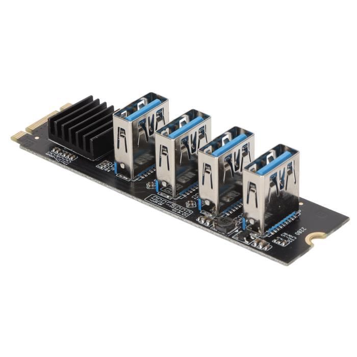 Tbest M.2 NVME To PCIE 1X Riser Card, M.2 NVME To PCIE 1X USB 3.0 M.2 ...