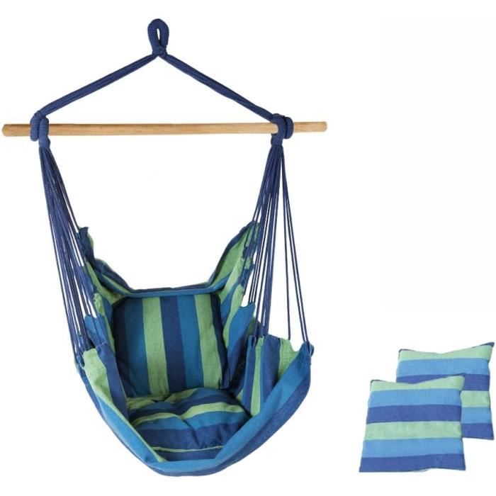 Hamac Sièges Suspendus Avec 2 Coussins Matelassés Et Barre De Support ...