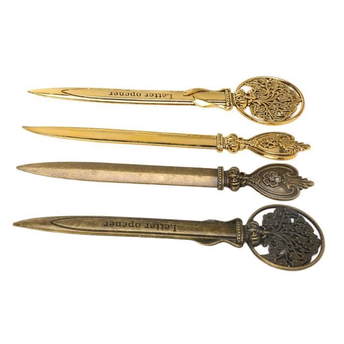 RHO-ouvre-courrier Ouvre-lettres 4 Pièces, Coupe-enveloppe Rétro en ...