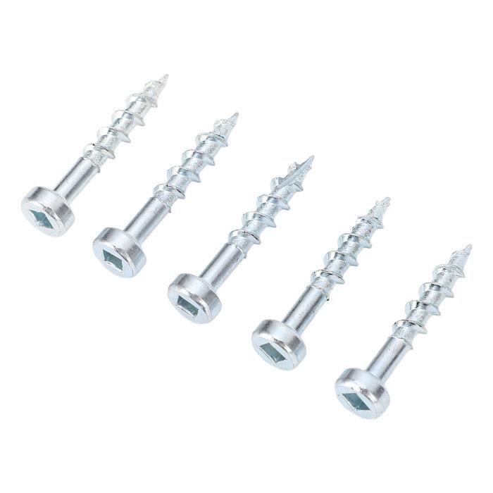 RHO-vis à bois de fixation vis à entranement carré 100 pièces vis à ...