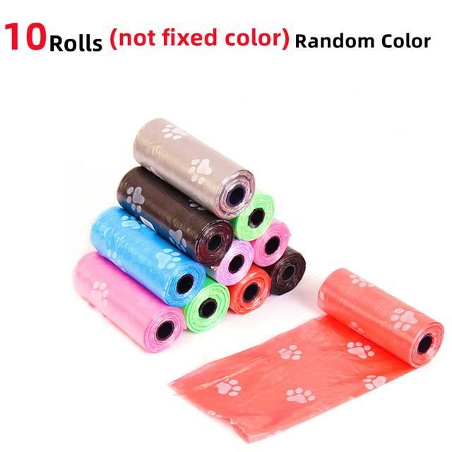 SAC DE PROPRETE,10Rolls Random color--Sacs À Excréments Jetables Pour ...