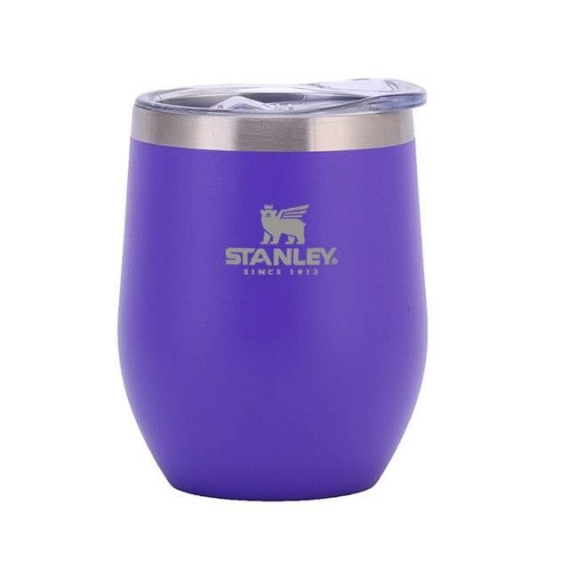 GOURDE BIDON,Violet-Custom name--Tasse à vin isotherme de 12OZ avec ...