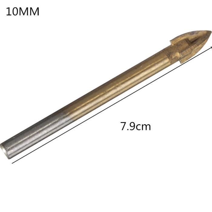 10mm -Foret en verre de carbure de titane foret de tête de pointe de ...