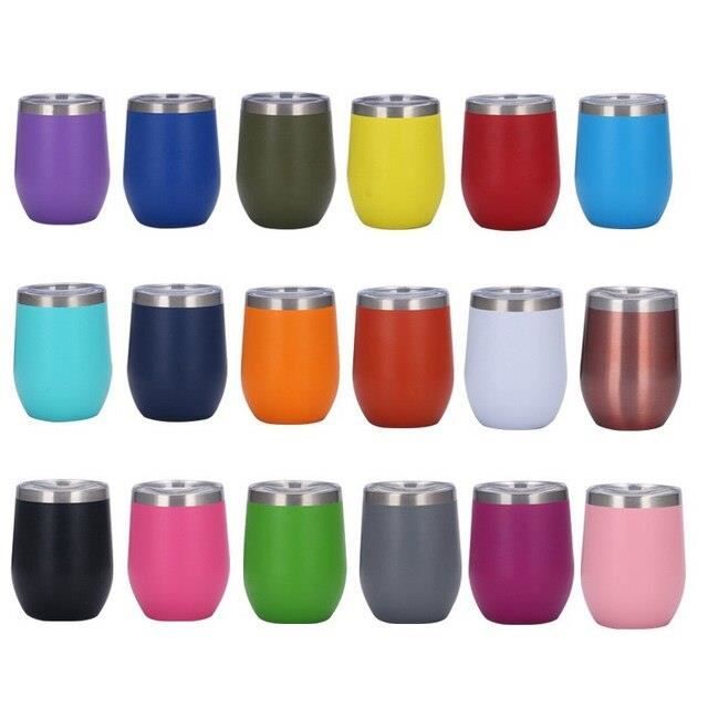 GOURDE BIDON,Violet-Custom name--Tasse à vin isotherme de 12OZ avec ...