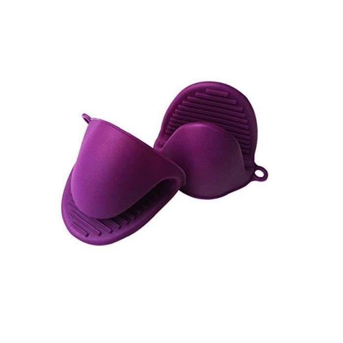 2 PCS PRATIQUES MITTES DE FOUR DU SILICONE RÉSISTANT LA CUISSON ...