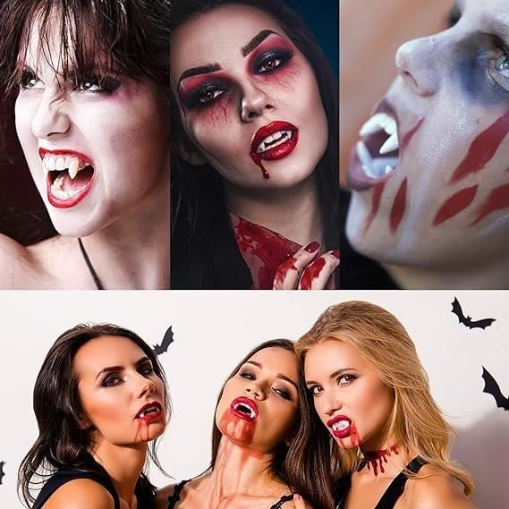 Faux Crocs de Vampire Rétractables - Halloween Cosplay - Blanc ...