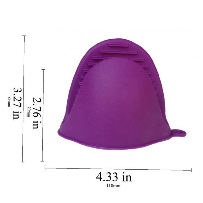 2 PCS PRATIQUES MITTES DE FOUR DU SILICONE RÉSISTANT LA CUISSON ...