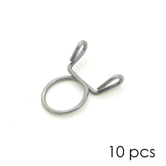 Lot de 10 clips collier métal 9mm pour fixation durite essence huile ...