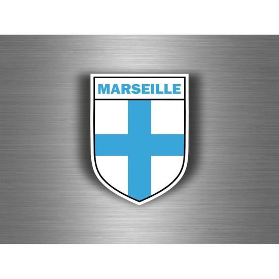 Autocollant sticker blason ville drapeau marseille - Cdiscount Auto