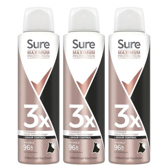 Sure Women Déo anti-transpirant invisible avec protection maximale 96 ...