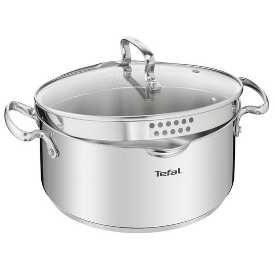 TEFAL Duetto+ Faitout 18 cm, Induction, Acier inoxydable haute qualité, Garantie 10 ans ...