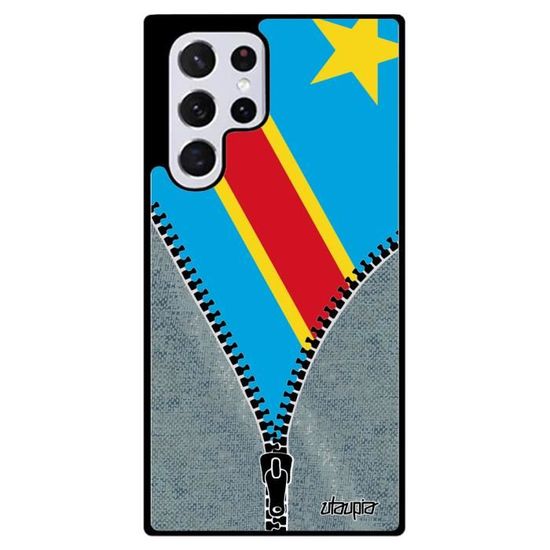 Coque drapeau rdc congo kinshasa congolais pour S22 Ultra silicone foot ...