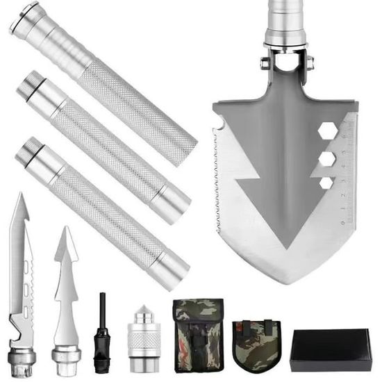 Pelle tactique multifonctionnelle de survie en plein air cadeau pour ...