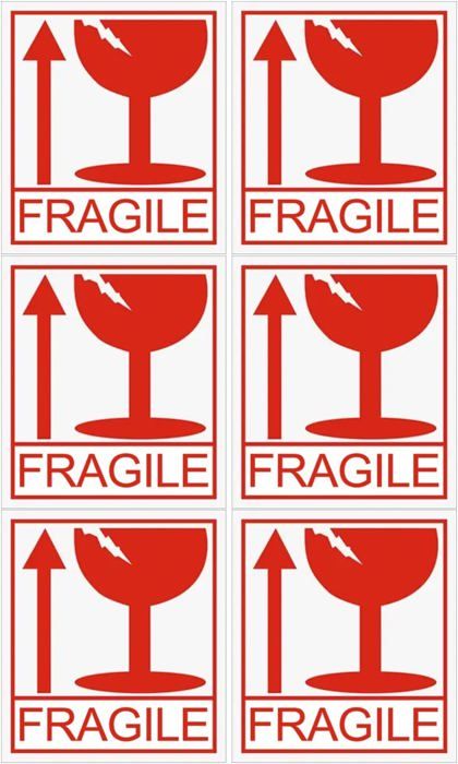 Fragile Autocollants, étiquette Fragile, étiquettes adhésives avec ...