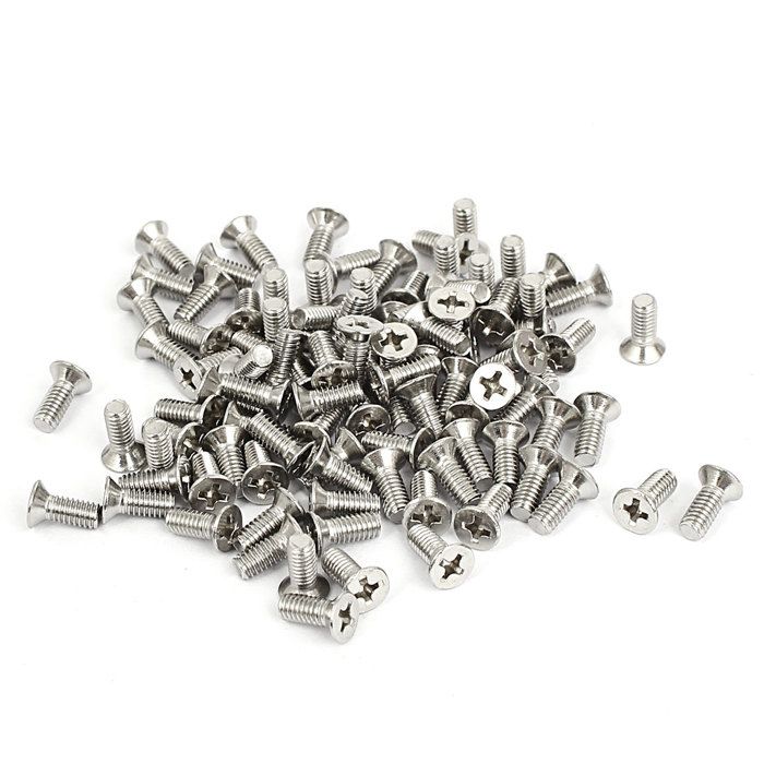 Vis SOURCING MAP 100pcs Vis Tête Fraisée Cruciforme Tête Plate Boulon M4 x 10mm - Cdiscount ...