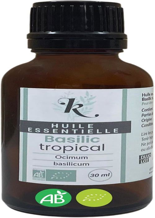 Basilic Tropical 30 Ml-Huile Essentielle Artisanale Bio Hebbd-100% Pure ...