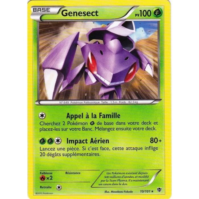 Carte Pokémon 010-101 Genesect 100 PV Série BW Explosion Plasma NEUF ...