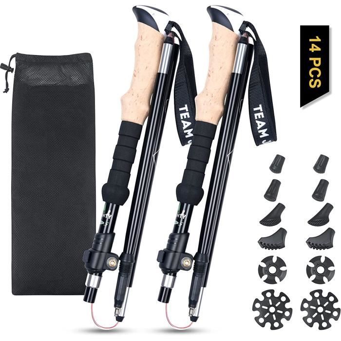 Bâton de Randonnée, Bâtons De Marche Randonnée Télescopique Ultraléger ...
