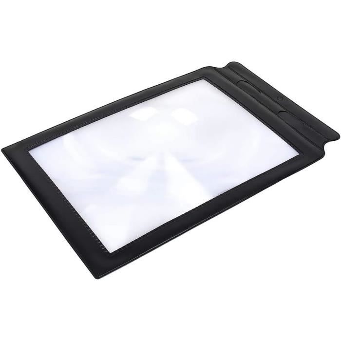 Loupe De Format De Papier A4 3X, Loupe De Lecture Plate En Plastique Pvc, Loupe D'Aide À La ...