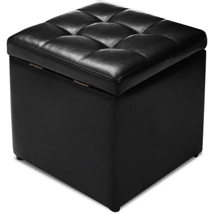 DREAMADE Tabouret Pouf Cubé de Rangement en Similicuir Tabouret Coffre ...