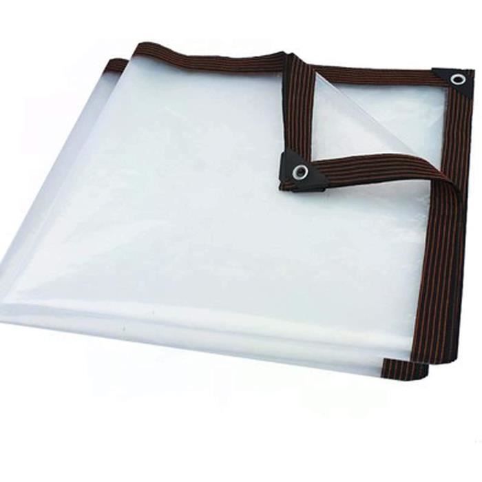 Bâche Imperméable Exterieur Transparente 1x1m, Robuste Et Étanche À La ...