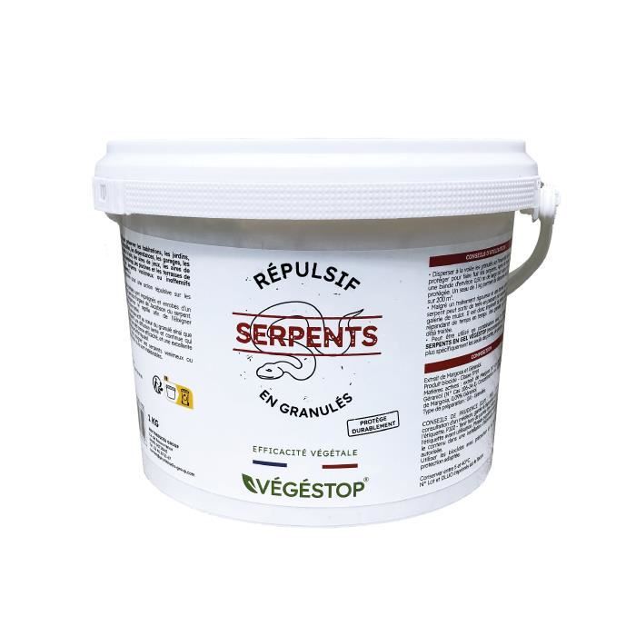 Répulsif serpents en granulés - Végéstop - 1 kg - Cdiscount Jardin