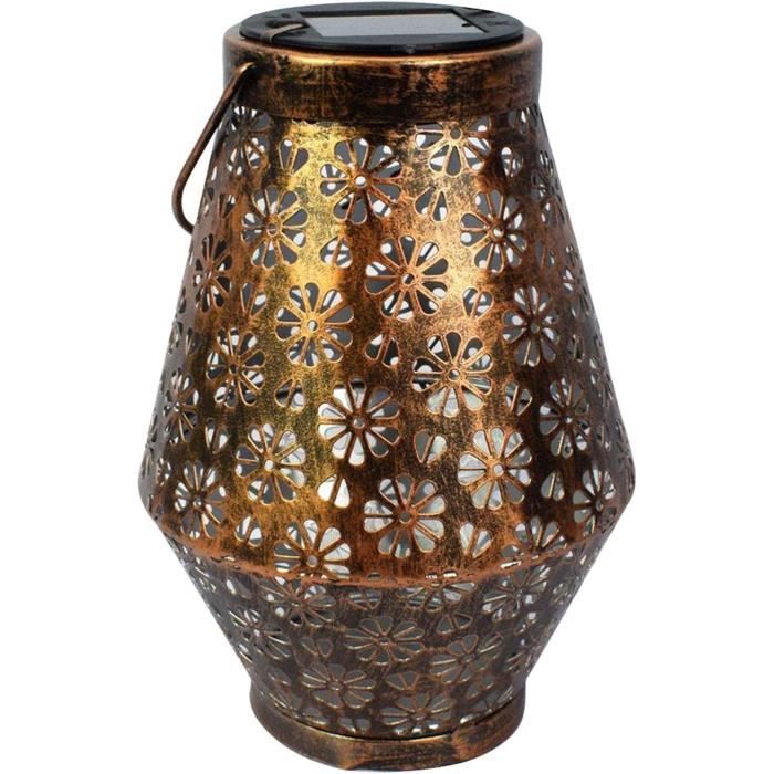 Lanternes Solaires D'Extérieur Lanterne Solaire Évidée En Métal,Yard ...