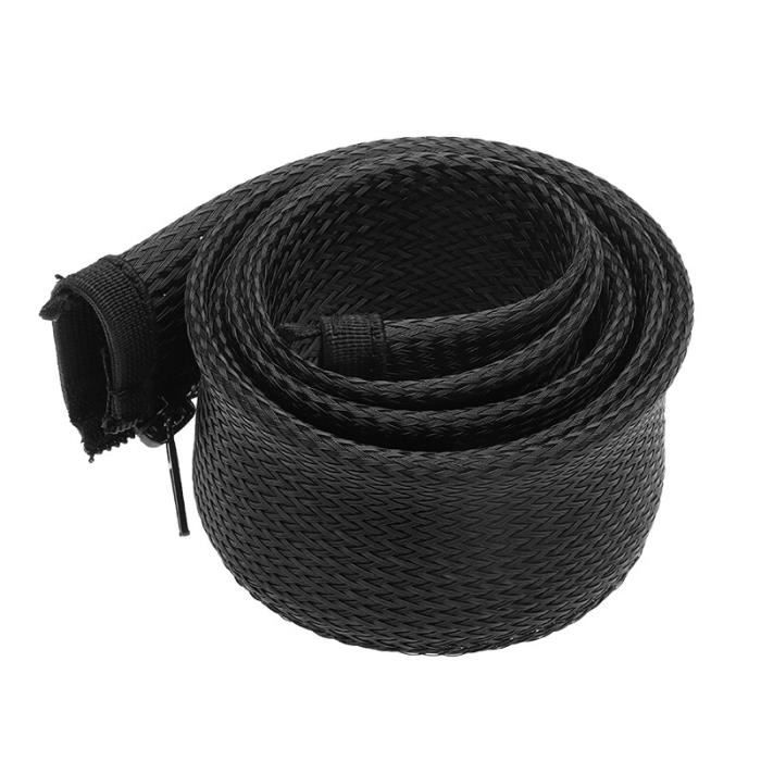 Cache-câble - Nylon - 1M - 30mm - Noir - Souple à fermeture éclair ...